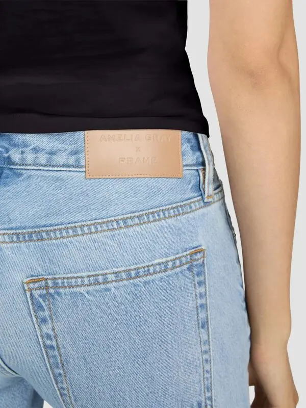FRAME The Gray Straight-leg Jeans - Dodger Offset Hem
