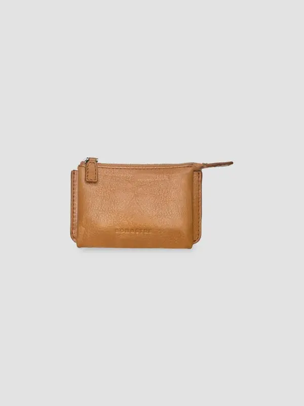 BONASTRE Cloud Holder Leather Mini Wallet - Shiny Camel