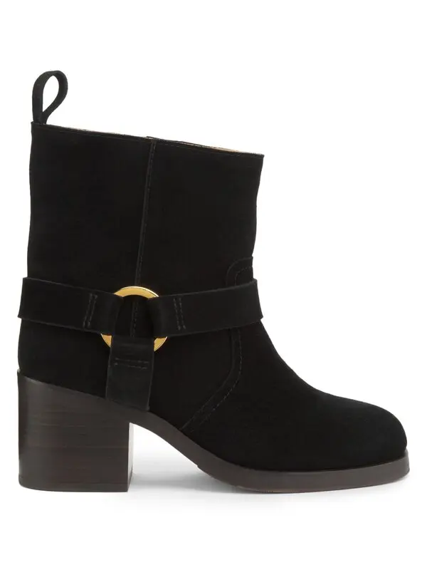 ODISSI Hailey 65mm Suede Ankle Boots - Black