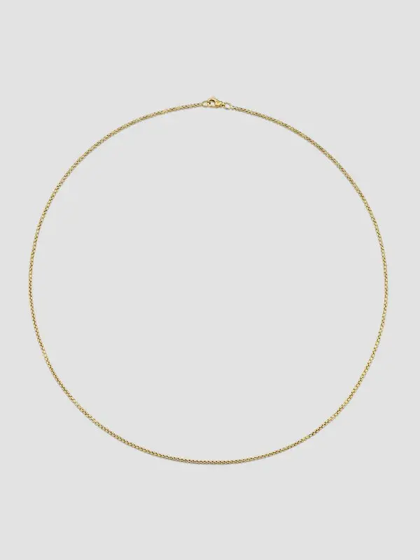David Yurman Box Chain Necklace In 18k Yellow