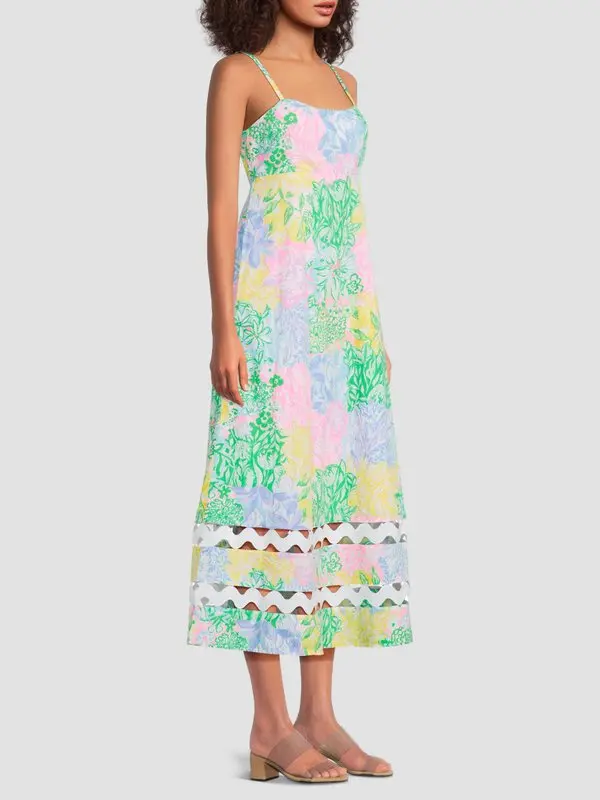 Lilly Pulitzer® Haliey Floral Cotton Midi-dress