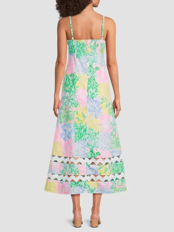 Lilly Pulitzer® Haliey Floral Cotton Midi-dress