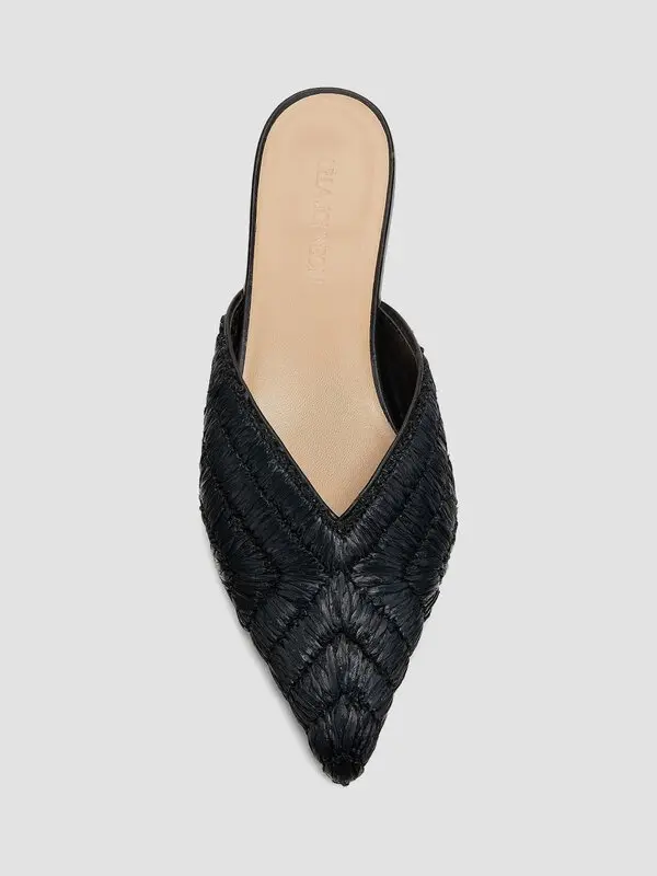 Ulla Johnson Aunika Raffia Mules - Black