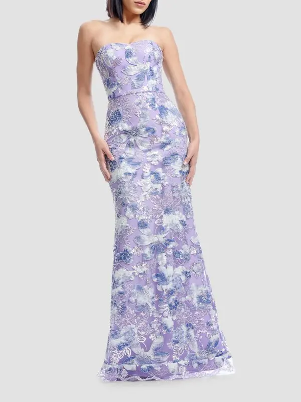 Dress The Population Sheridan Sequined Strapless Mermaid Gown