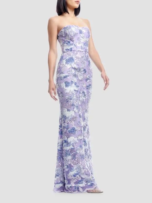 Dress The Population Sheridan Sequined Strapless Mermaid Gown