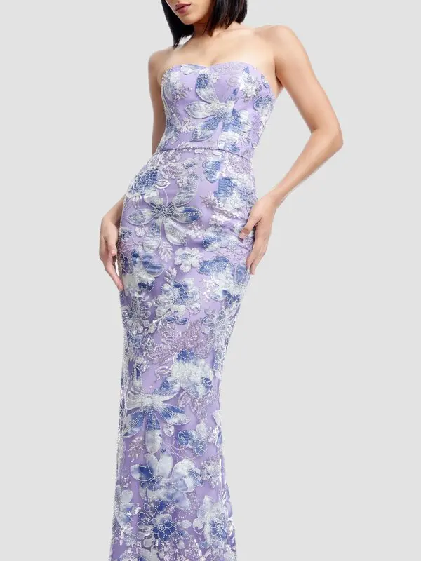 Dress The Population Sheridan Sequined Strapless Mermaid Gown
