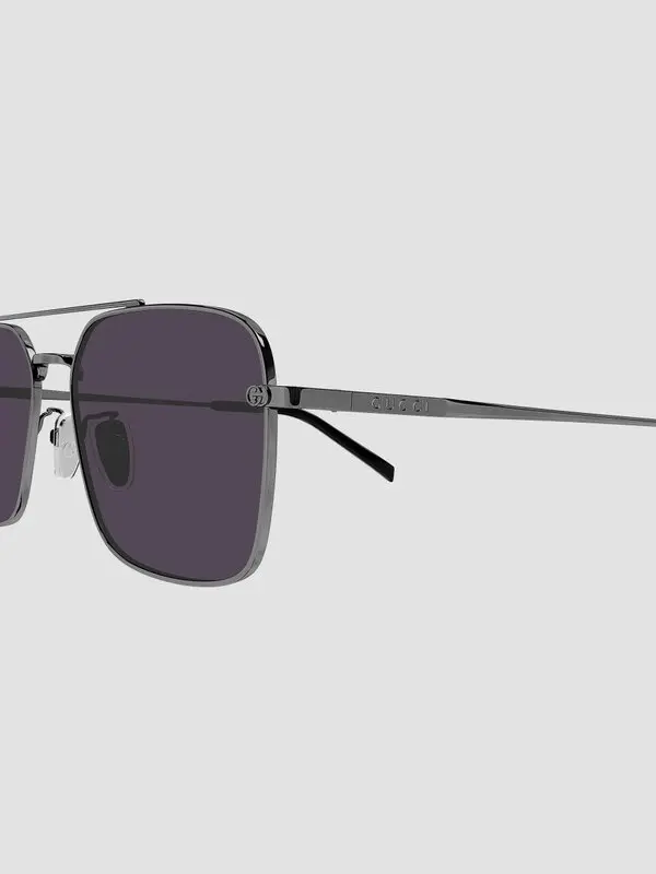 Gucci Petit Gg 58mm Aviator Sunglasses - Ruthenium
