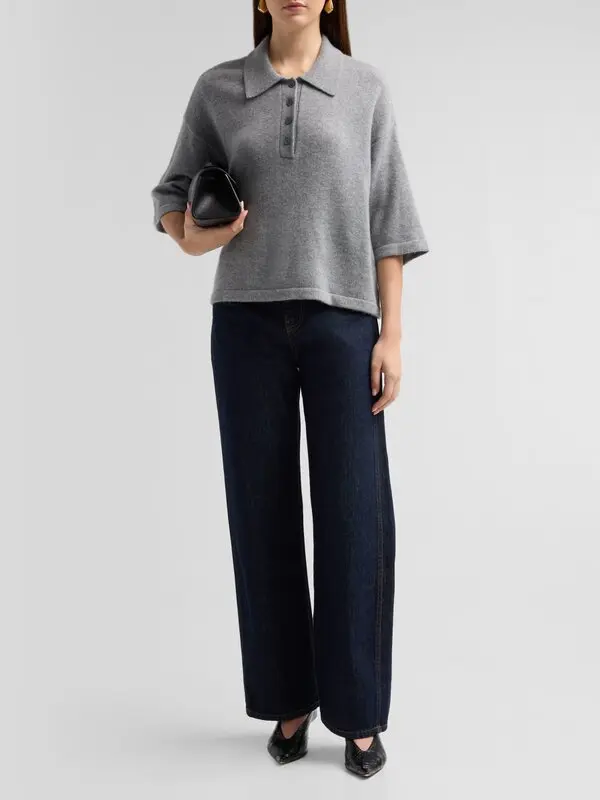 FRAME The Academy Cashmere Polo Shirt