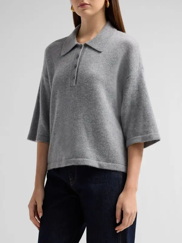 FRAME The Academy Cashmere Polo Shirt