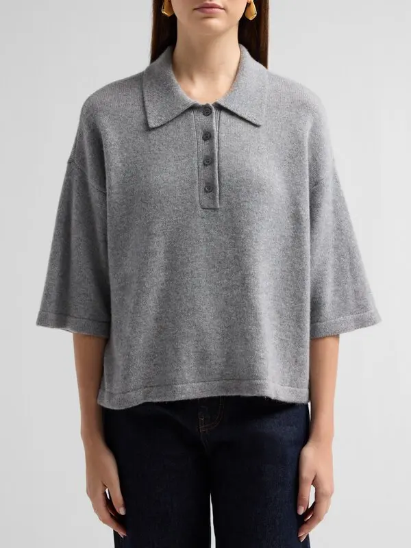 FRAME The Academy Cashmere Polo Shirt