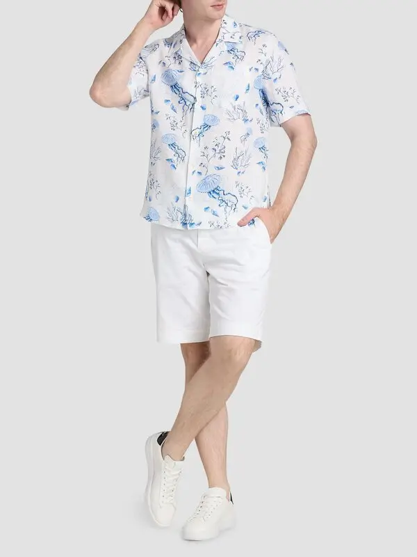 Vilebrequin Medusa & Shells Linen Camp Shirt