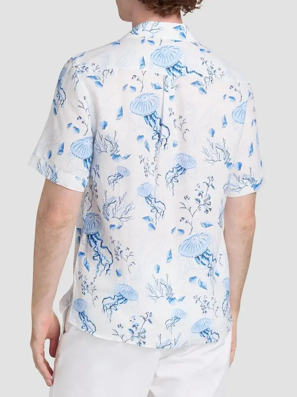 Vilebrequin Medusa & Shells Linen Camp Shirt