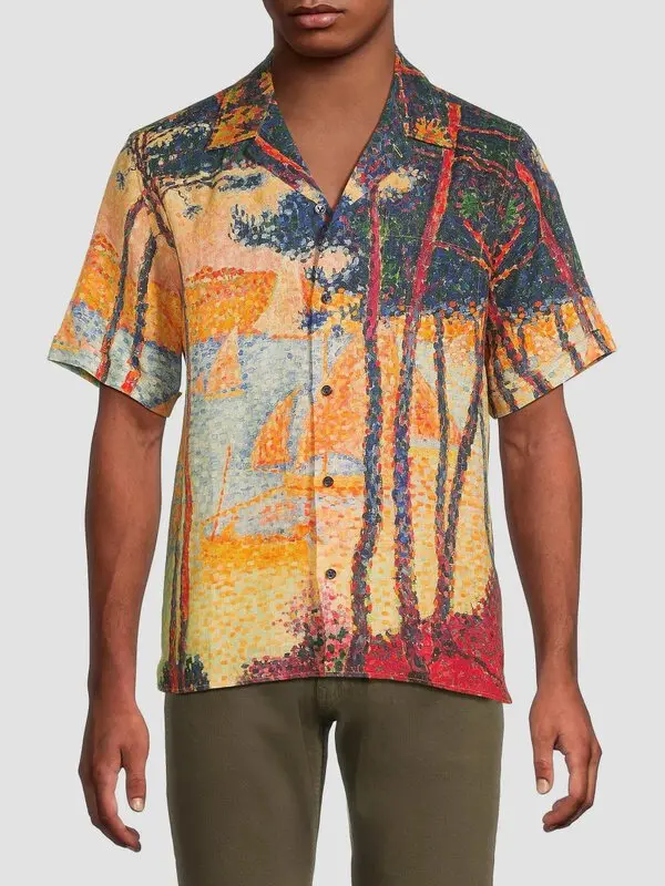 Vilebrequin Sailboat Linen Shirt