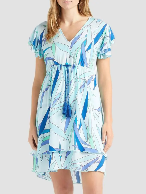 Vilebrequin Abstract Tiered Ruffle Minidress