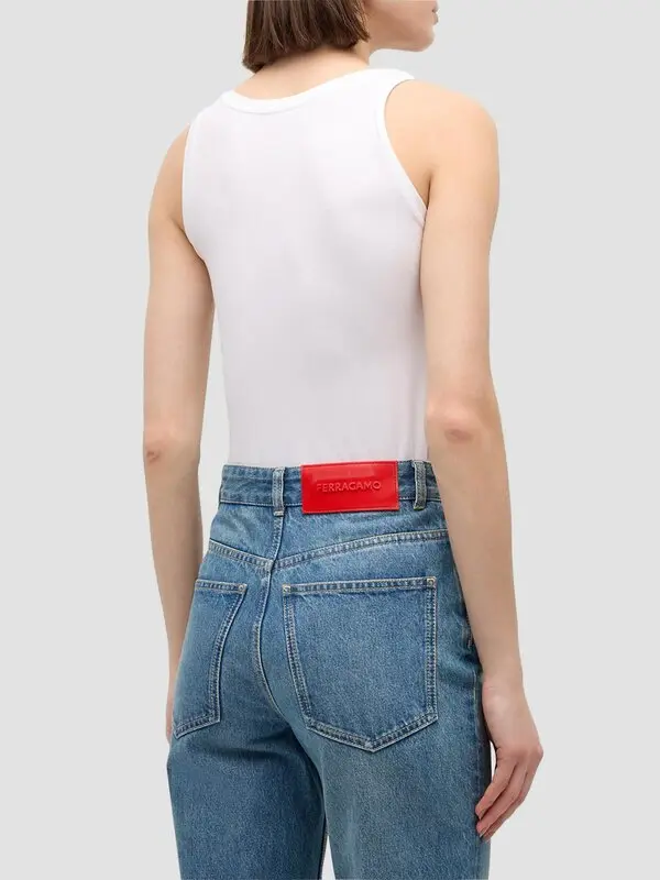 Majestic Filatures Soft Touch Scoopneck Tank - White