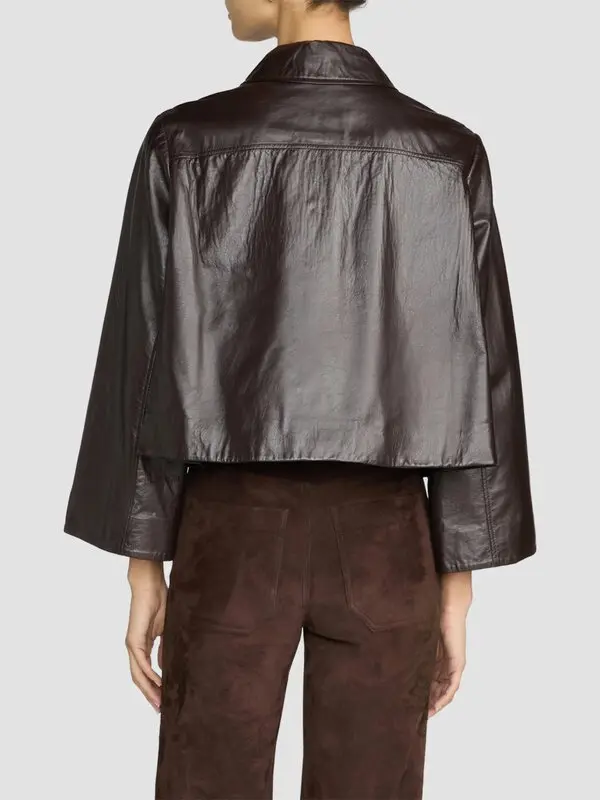 FRAME Swing Mini Paper Leather Jacket
