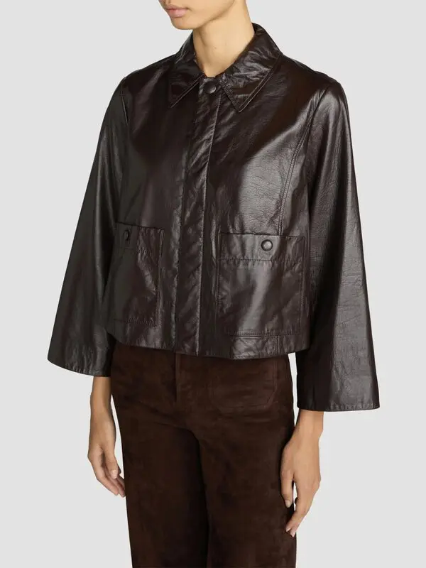 FRAME Swing Mini Paper Leather Jacket