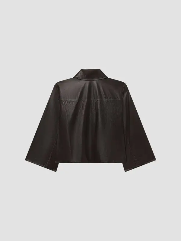 FRAME Swing Mini Paper Leather Jacket