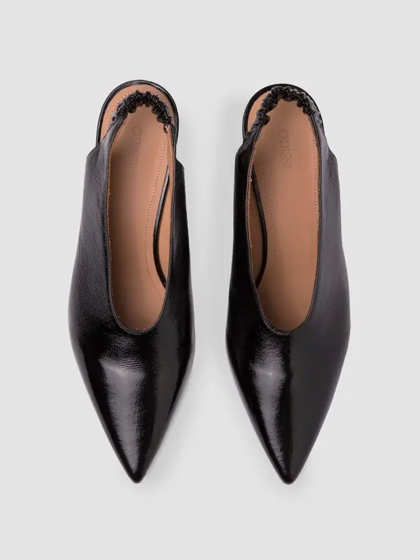 ODISSI Maria B Leather Slingback Pumps - Black
