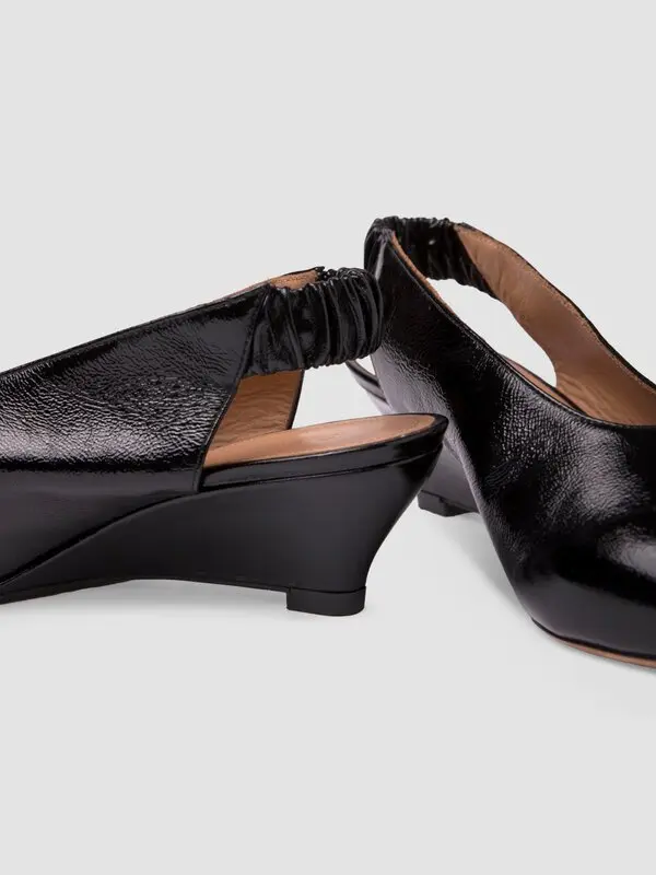 ODISSI Maria B Leather Slingback Pumps - Black