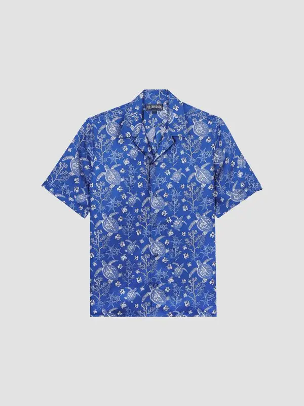 Vilebrequin X-ray Turtles Silk Camp Shirt - Marrakech
