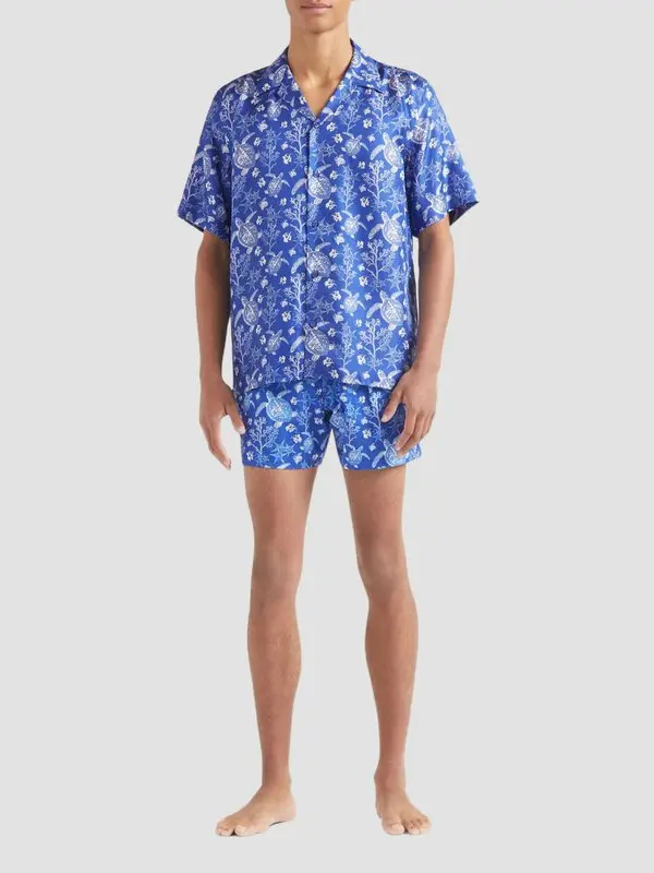 Vilebrequin X-ray Turtles Silk Camp Shirt
