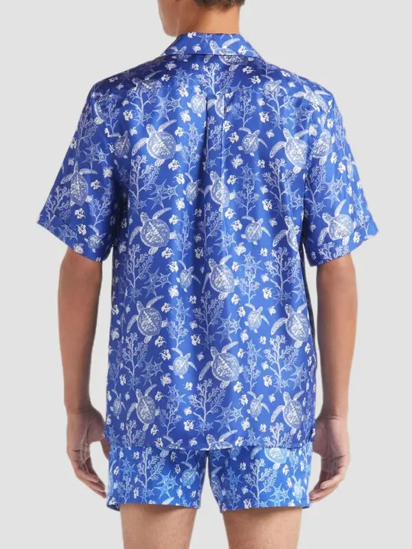 Vilebrequin X-ray Turtles Silk Camp Shirt