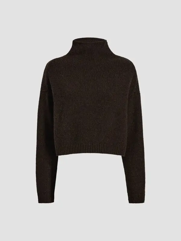 Khaite Marke Rib-knit Cashmere Mock-neck Sweater - Bark