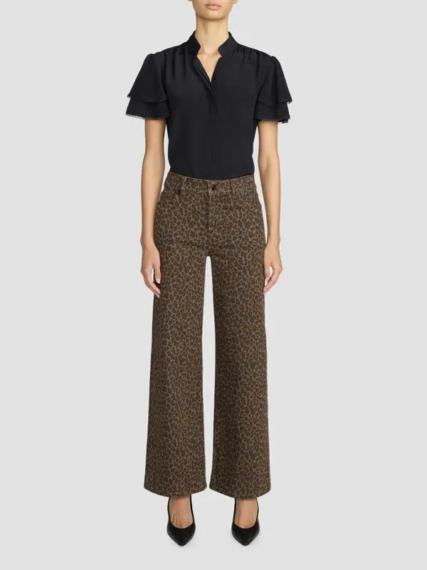 FRAME Le Slim Palazzo -print Jeans