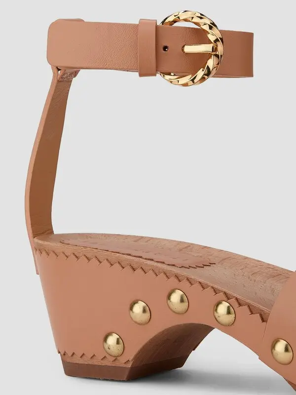 Ulla Johnson Esti 65mm Studded Leather Clogs