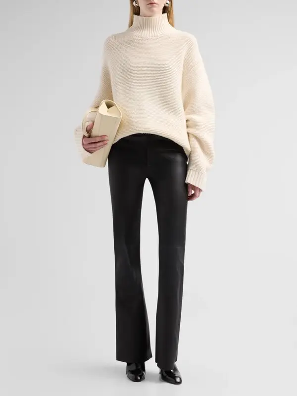 FRAME Leather Flared Pants