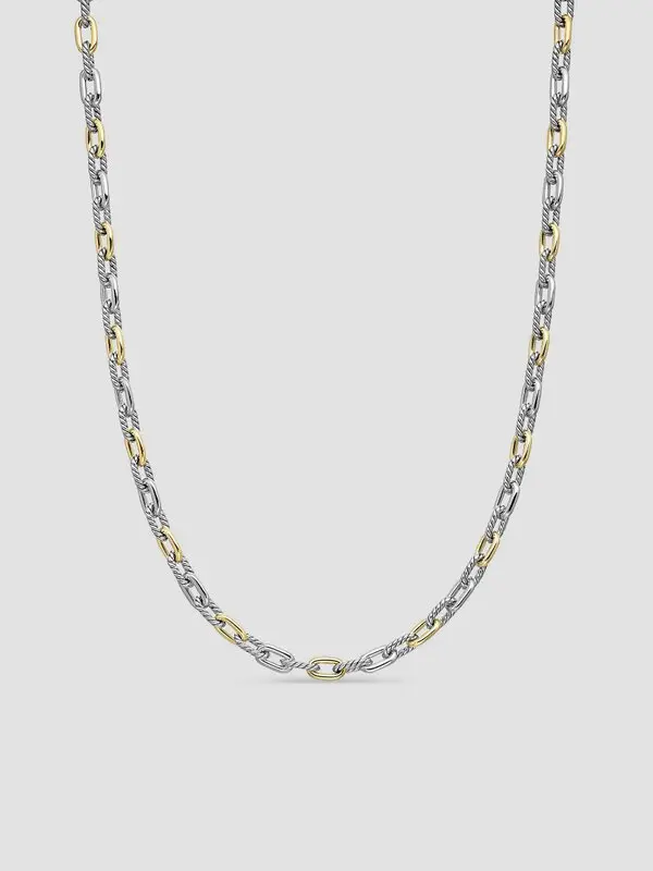 David Yurman Madison Chain Necklace In Sterling Silver With 18k Yellow Gold - Multi