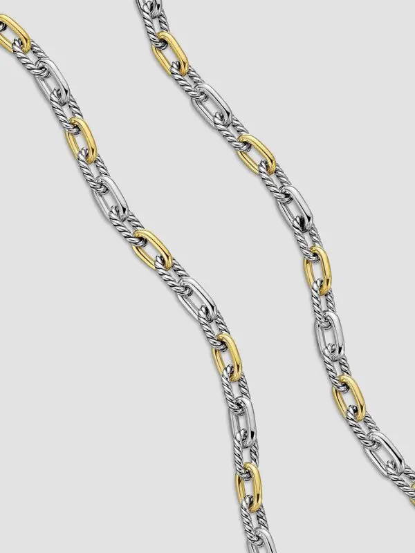 David Yurman Madison Chain Necklace In Sterling Silver With 18k Yellow Gold