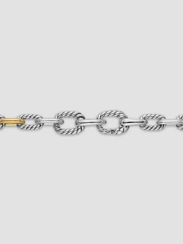 David Yurman Madison Chain Necklace In Sterling Silver With 18k Yellow Gold