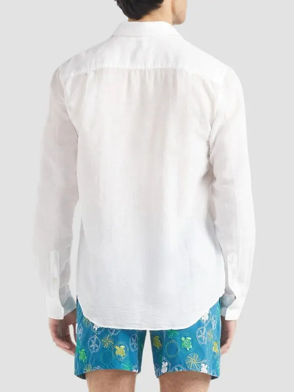Vilebrequin Cotton-linen Jacquard Button-front Shirt