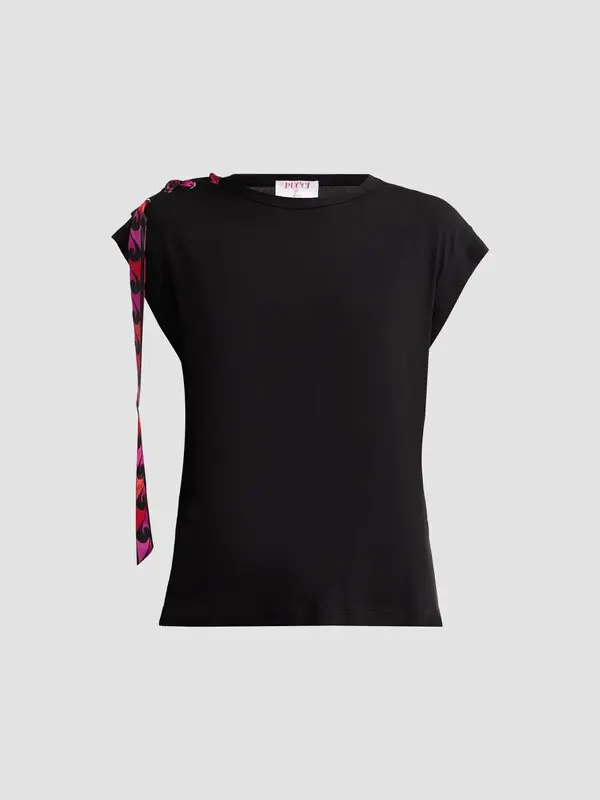 Emilio Pucci L'alba Jersey Eyelet T-shirt