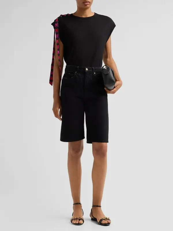 Emilio Pucci L'alba Jersey Eyelet T-shirt