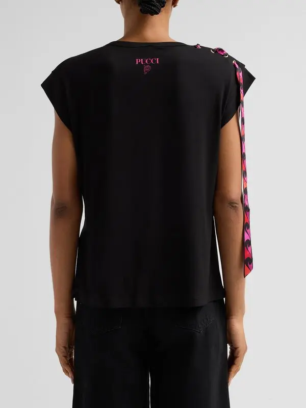 Emilio Pucci L'alba Jersey Eyelet T-shirt