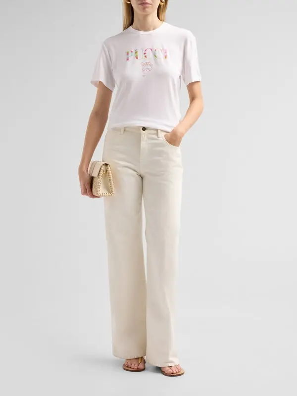 Emilio Pucci L'alba Logo Stretch-jersey Crewneck T-shirt