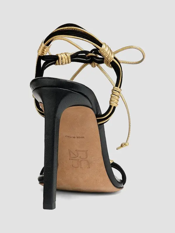 Ulla Johnson Aris 95mm Leather & Suede Stiletto Sandals