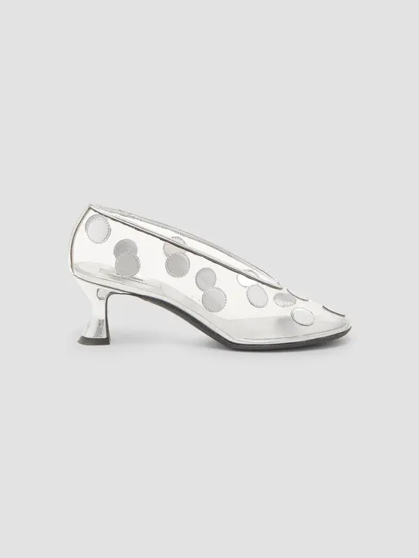 Moschino Duck 55mm Transparent Polka Dot Pumps