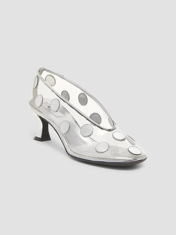 Moschino Duck 55mm Transparent Polka Dot Pumps