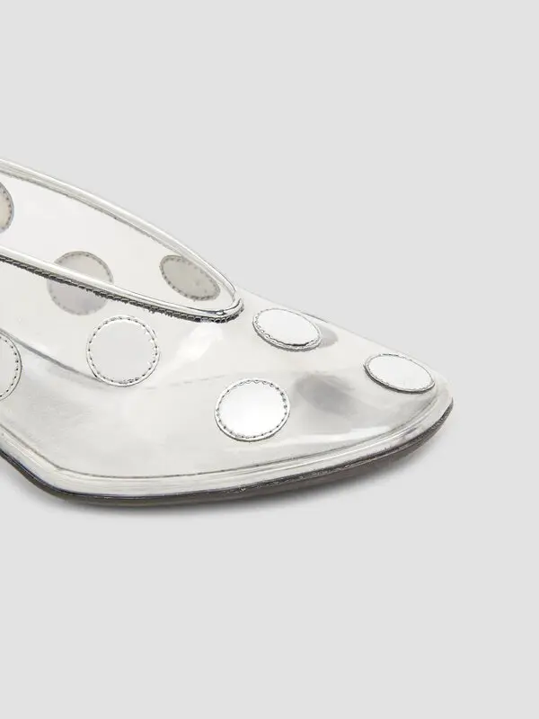 Moschino Duck 55mm Transparent Polka Dot Pumps