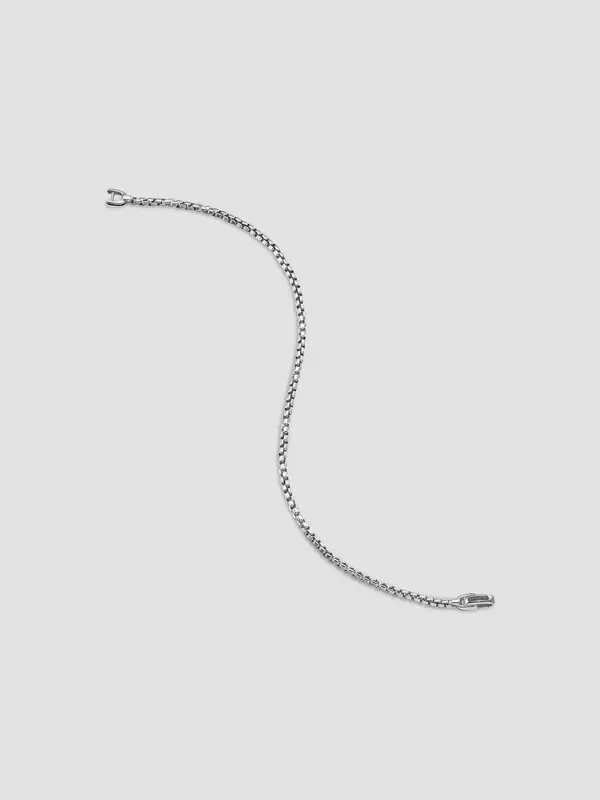 David Yurman Box Chain Bracelet In Platinum, 2.7mm