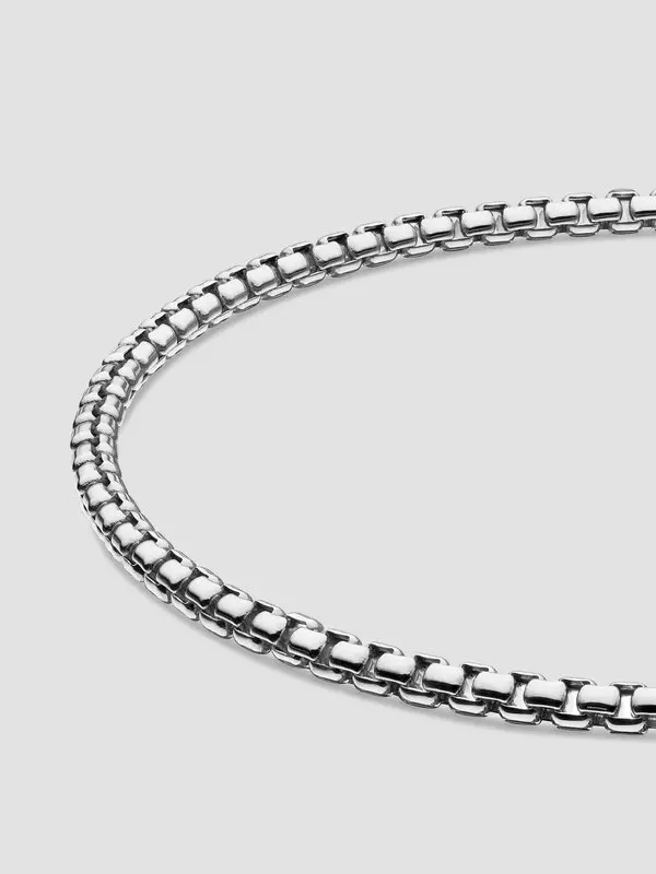David Yurman Box Chain Bracelet In Platinum, 2.7mm