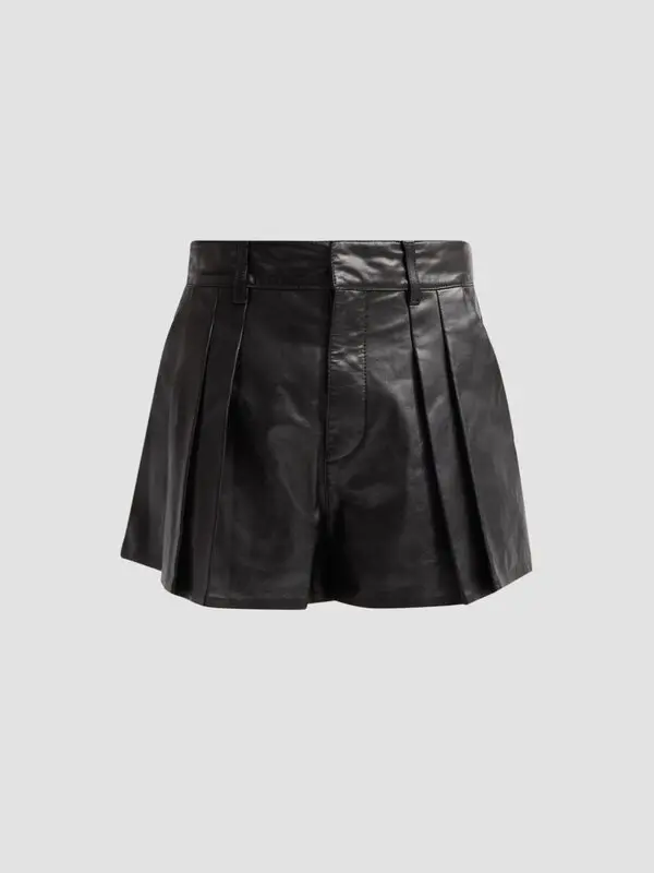 FRAME The Leather Structural Shorts