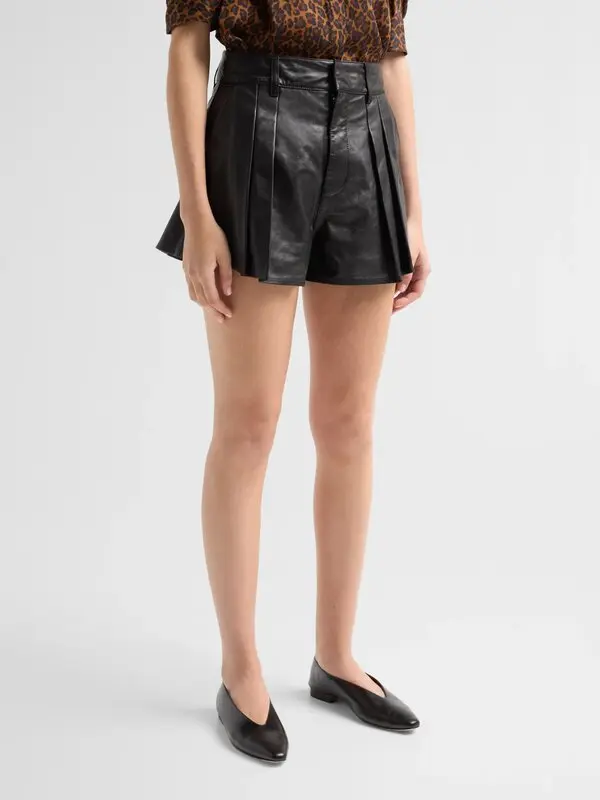 FRAME The Leather Structural Shorts
