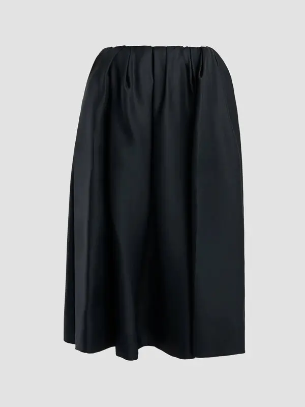 Khaite Adara Pleated Silk Maxi Skirt