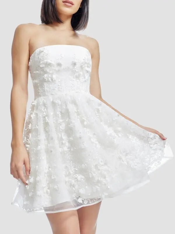 Dress The Population Marilyn Strapless Embellished Fit & Flare Minidress
