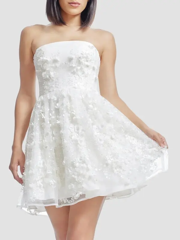 Dress The Population Marilyn Strapless Embellished Fit & Flare Minidress